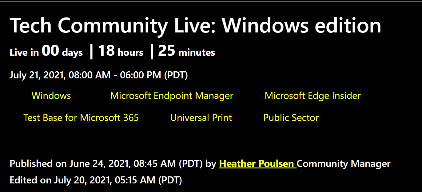 I invite you to participate all Community -Live! | Microsoft Community Hub