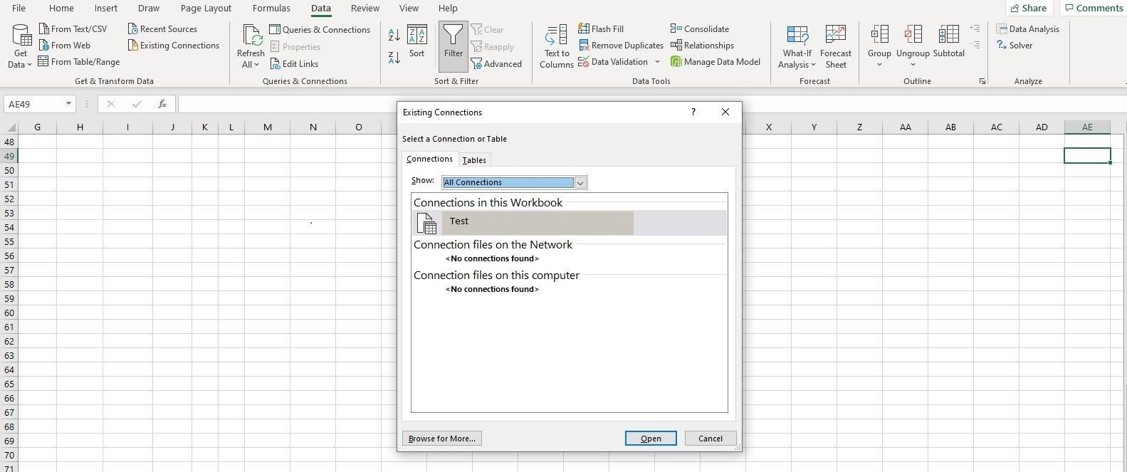 How to remove an existing connection in Excel file. | Microsoft ...
