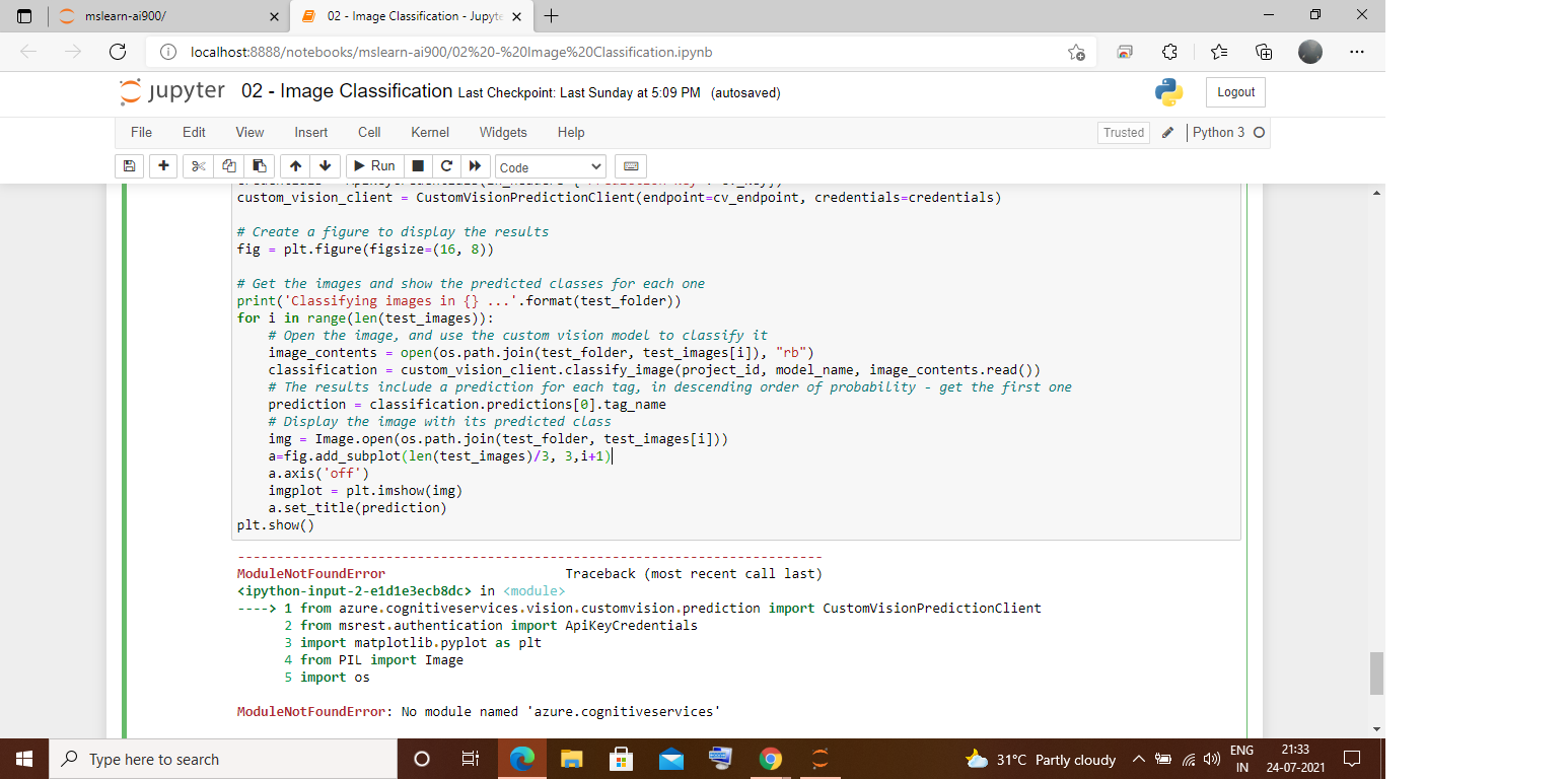modulenotfounderror | Microsoft Community Hub