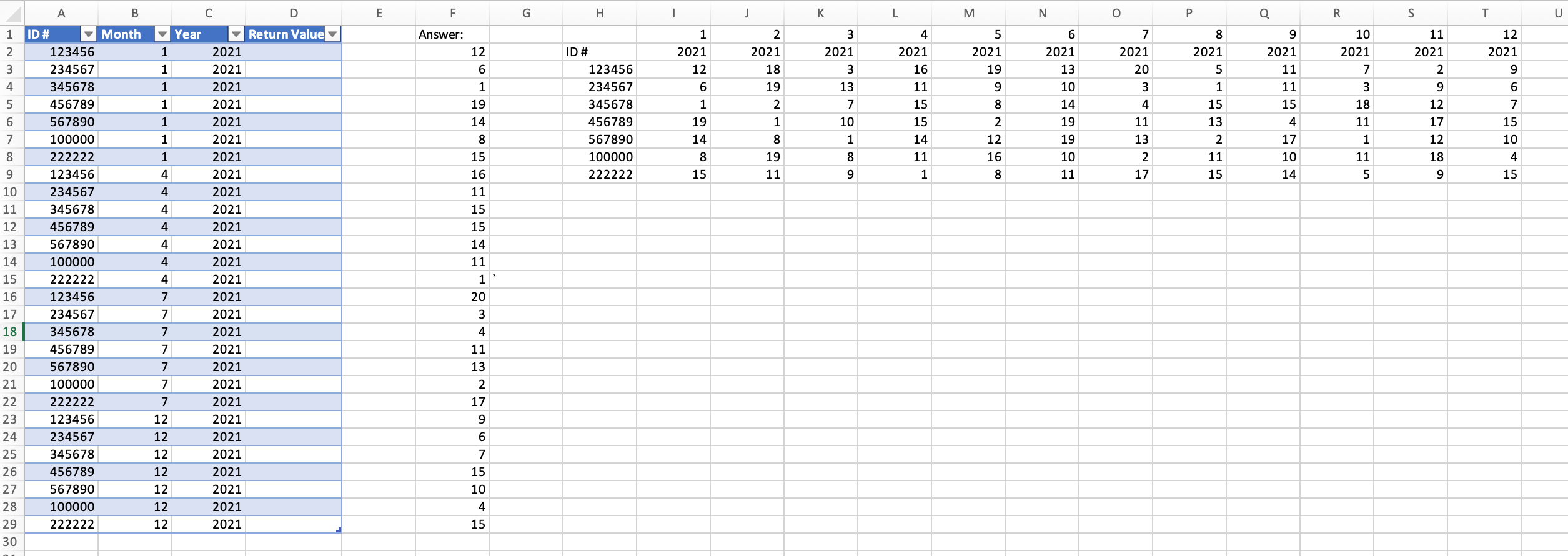 Lookup/bring in values from data array into table | Microsoft Community Hub