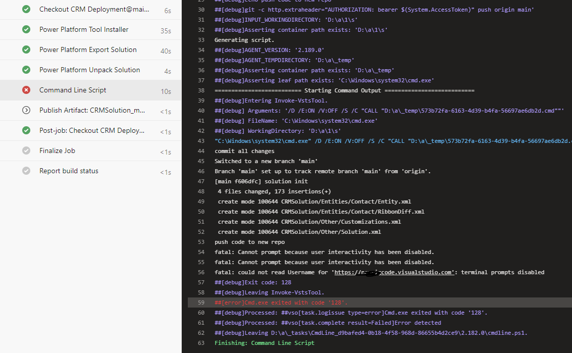 Automate Dynamics 365 solution deployment Fails | Microsoft Community Hub