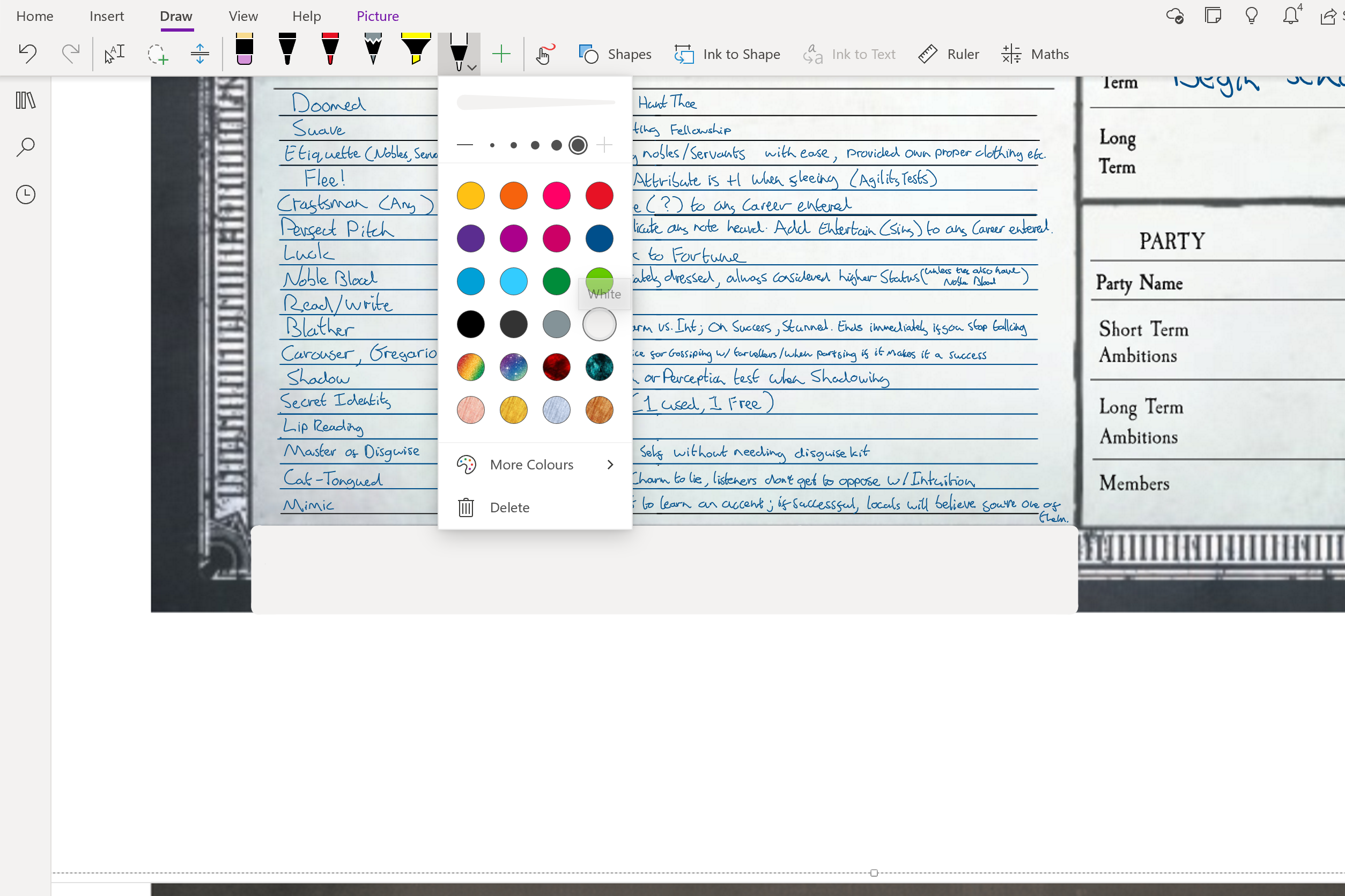 OneNote for Windows 10: White colour is now light gray, duplicates pen ...