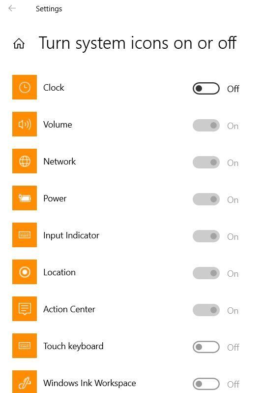 Turn Taskbar Icons on and off greyed out. | Microsoft Community Hub