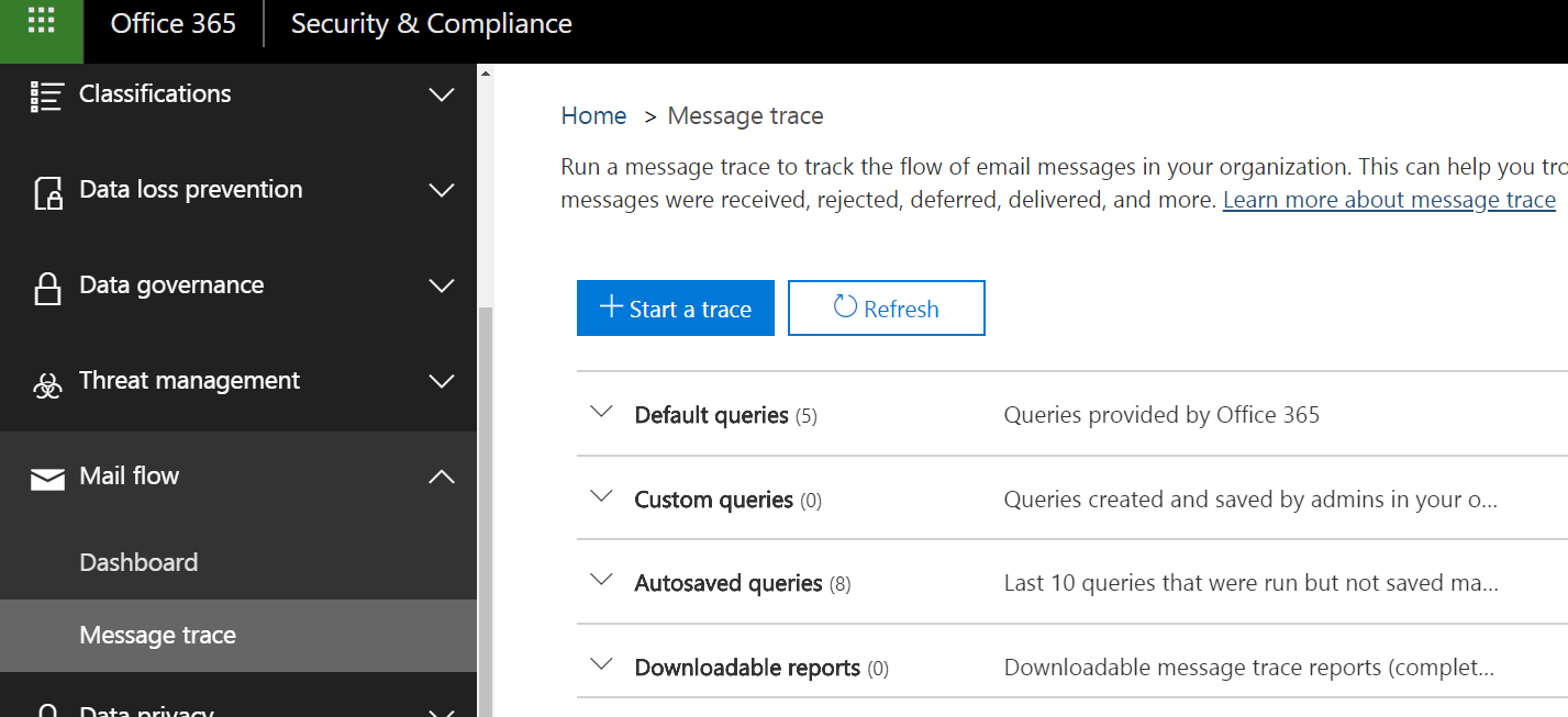Message Trace - Permission Needed | Microsoft Community Hub