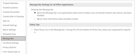 How do I block Microsoft yellow info bar ads? | Microsoft Community Hub