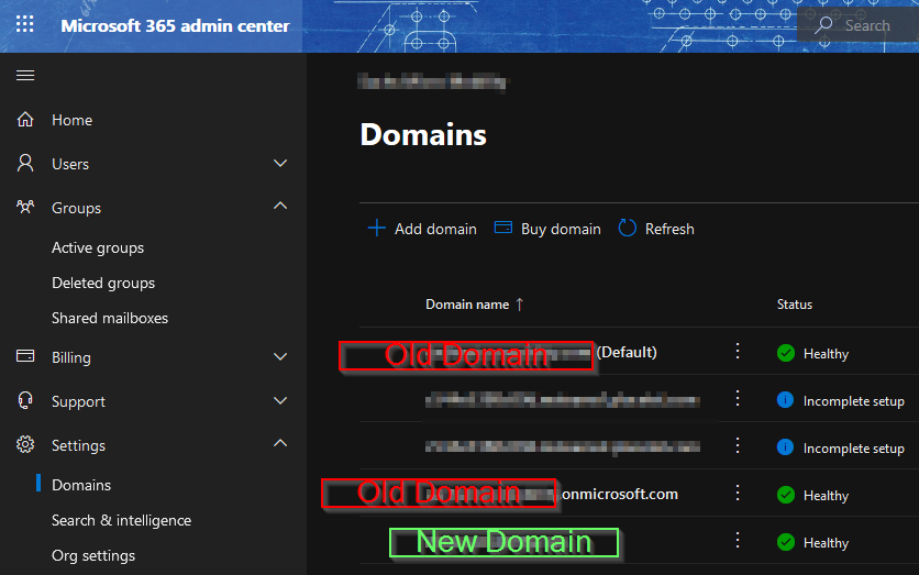 Change primary Email Domain in Exchange Admin Center | Microsoft ...