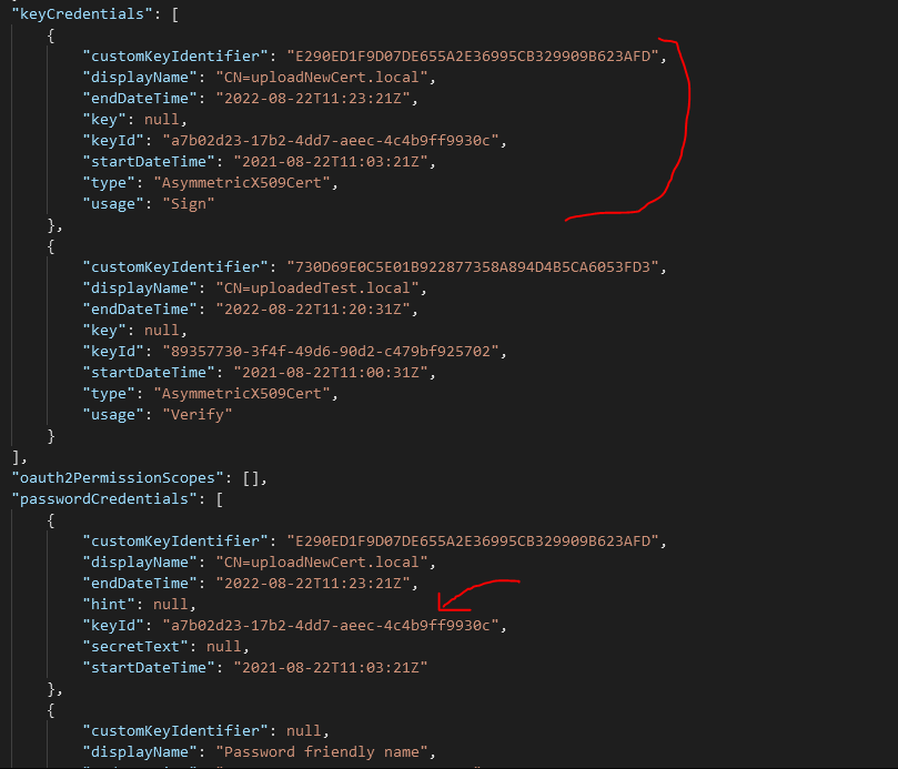 removeKey API - Getting 500 error status code, when trying to remove ...