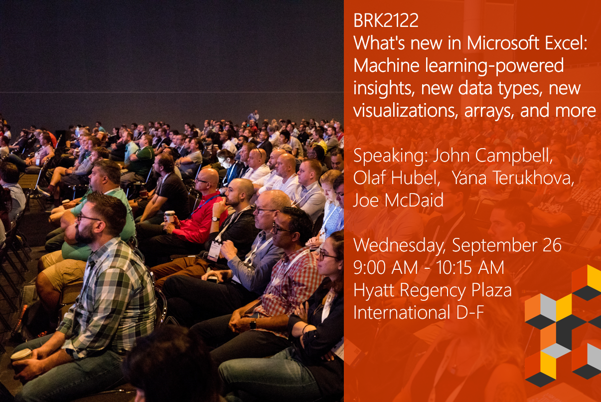 Microsoft Ignite: What's new in Microsoft Excel: Machine learning ...