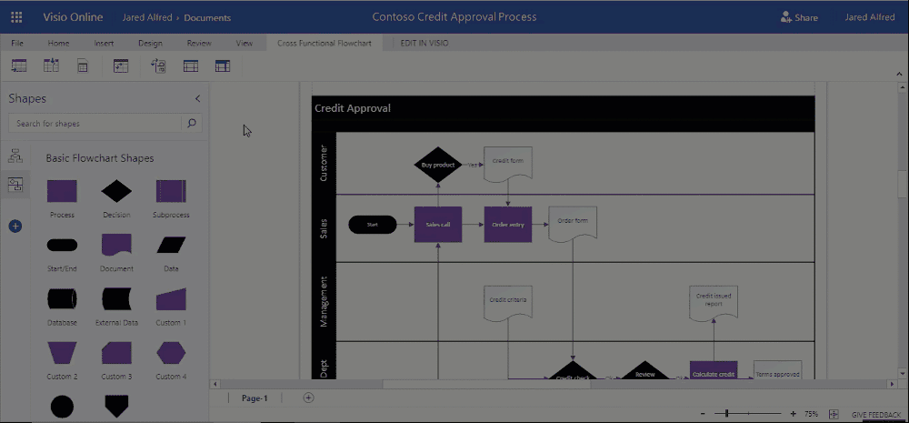 Create cross functional flowcharts more efficiently in Visio Online ...
