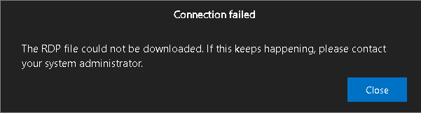 Can’t connect to Windows 365 and The RDP file could not be downloaded ...