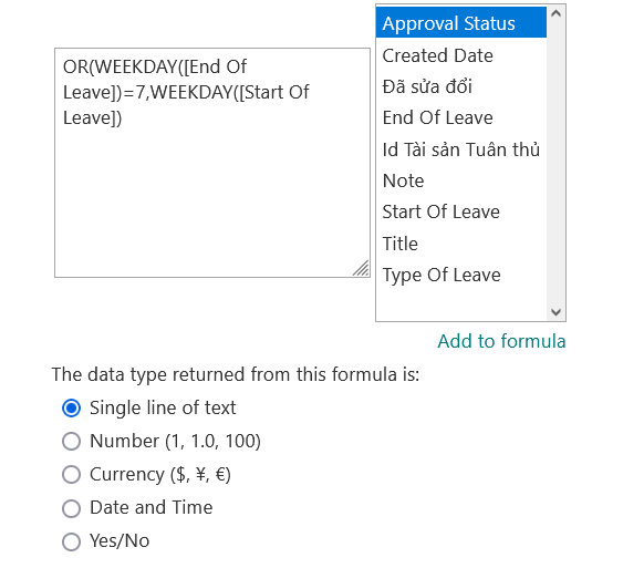 unable to run logical function (OR, AND,..) in calculated column on sharepoint online ...