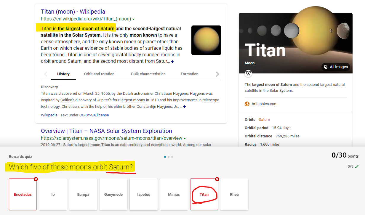 Astronomical Error in Microsoft/Bing Rewards Quiz | Microsoft Community Hub