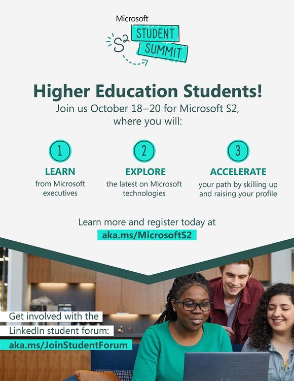 Microsoft Student Summit (S2), October 18-20, 2021 | Microsoft ...