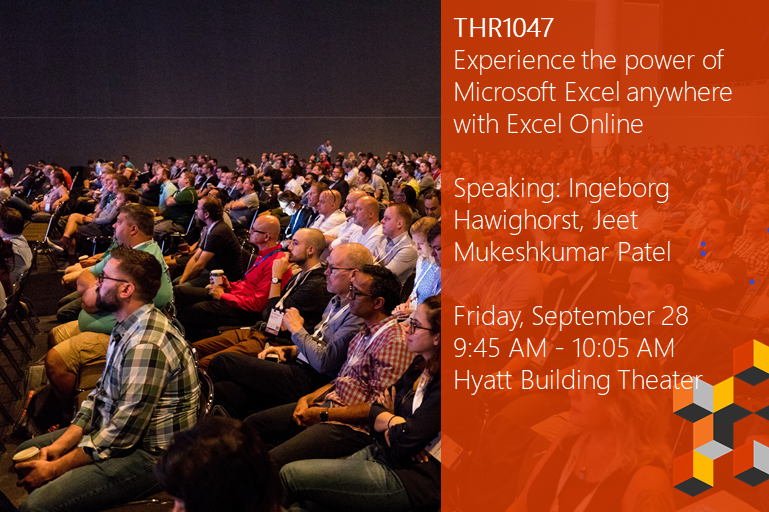 Learn how the team is enhancing Excel Online in this MIcrosoft Ignite ...