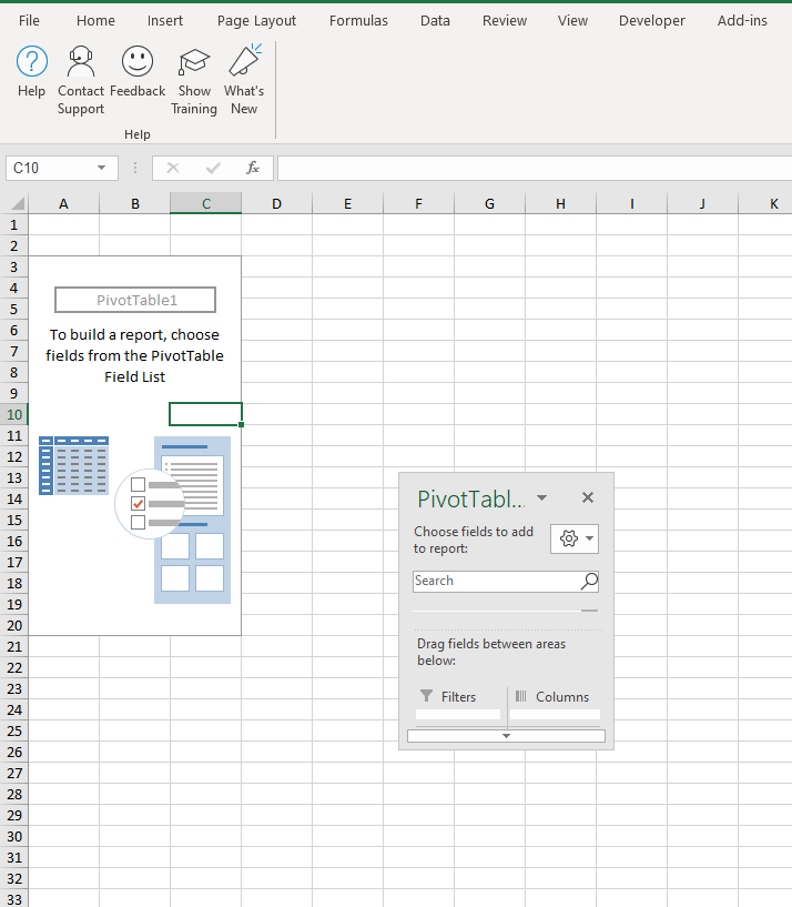 How to anchor Pivot Table Fields in Excel 365, Windows 10 | Microsoft ...
