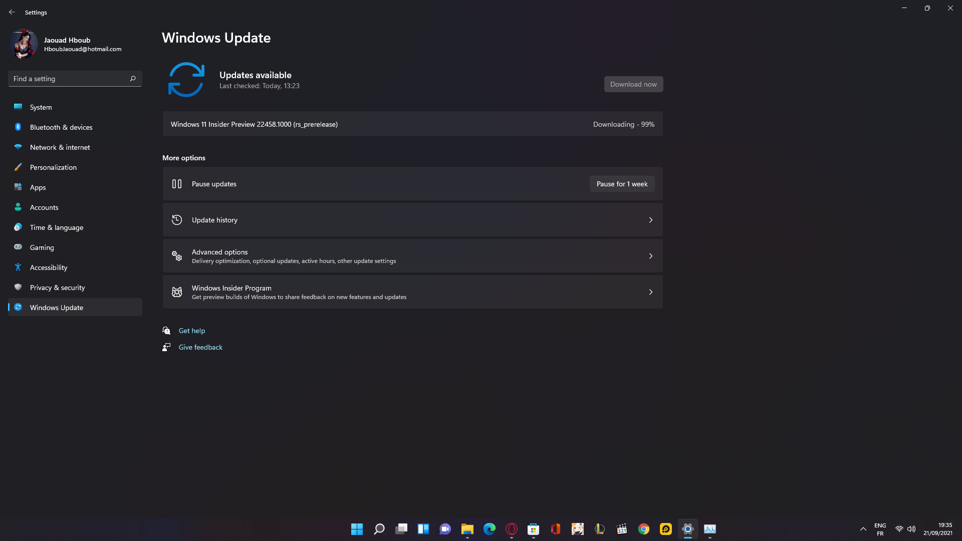 Window Insider Preview 11 update stuck at 99% | Microsoft Community Hub