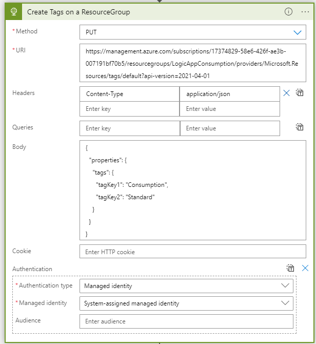 Update Tags to multiple Logic Apps using REST API | Microsoft Community Hub