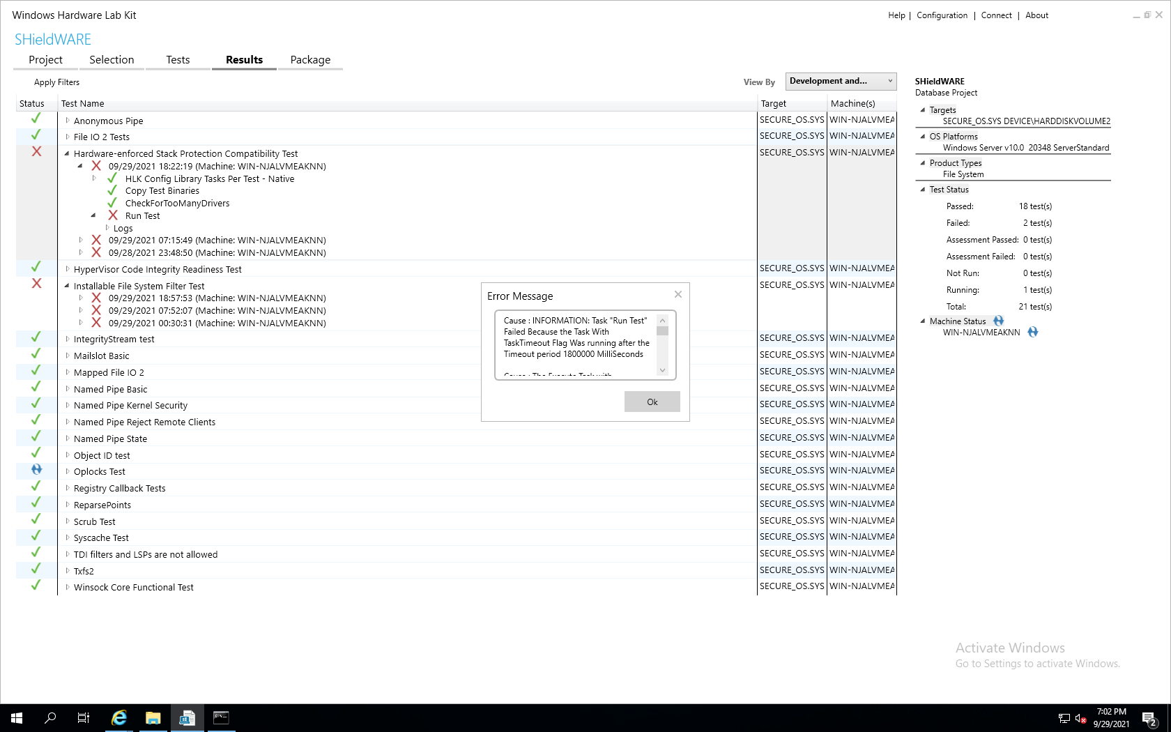 Windows Server 2022 HLK new test : Hardware-enforced Stack Protection ...