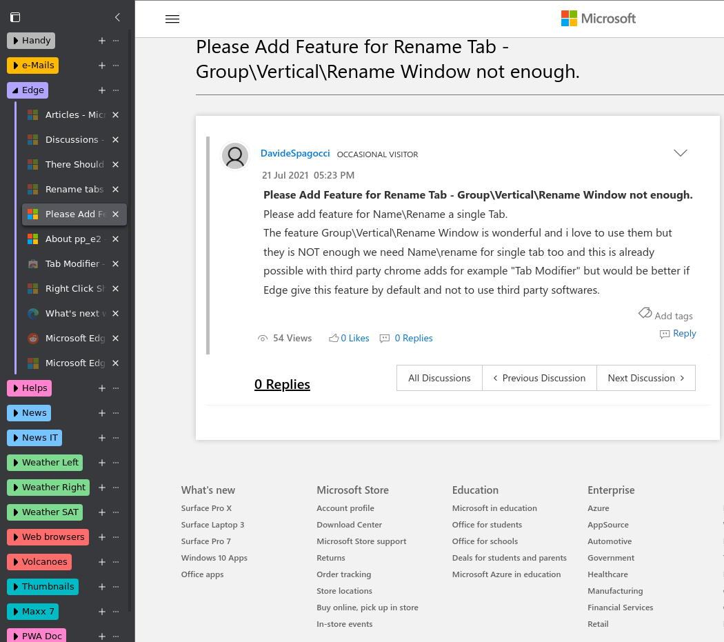 Edge feedback is a lottery, but brings a smile sometimes :) | Microsoft ...