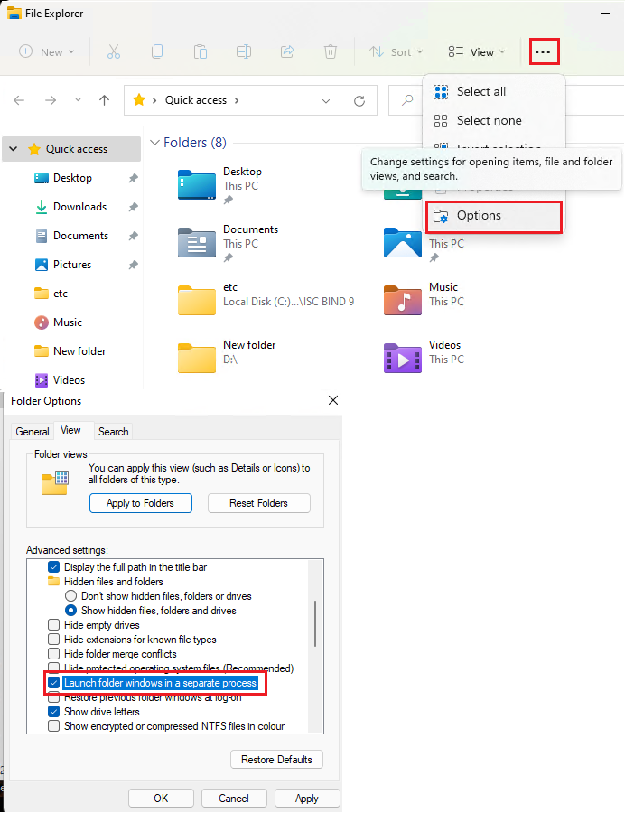 Possible Windows Explorer memory bug fix | Microsoft Community Hub