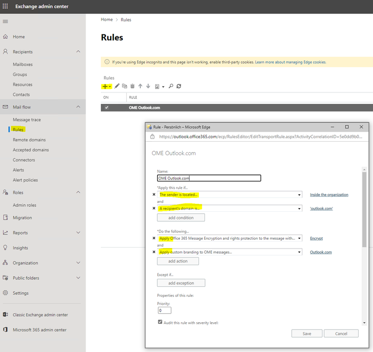 Advanced Office 365 Message Encryption (OME) Usage Example with a ...