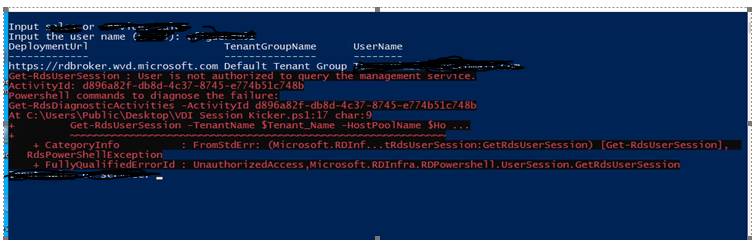 Agents are getting an error while querying the user sessions in windows ... Agents are getting an error while querying the user sessions in windows ...