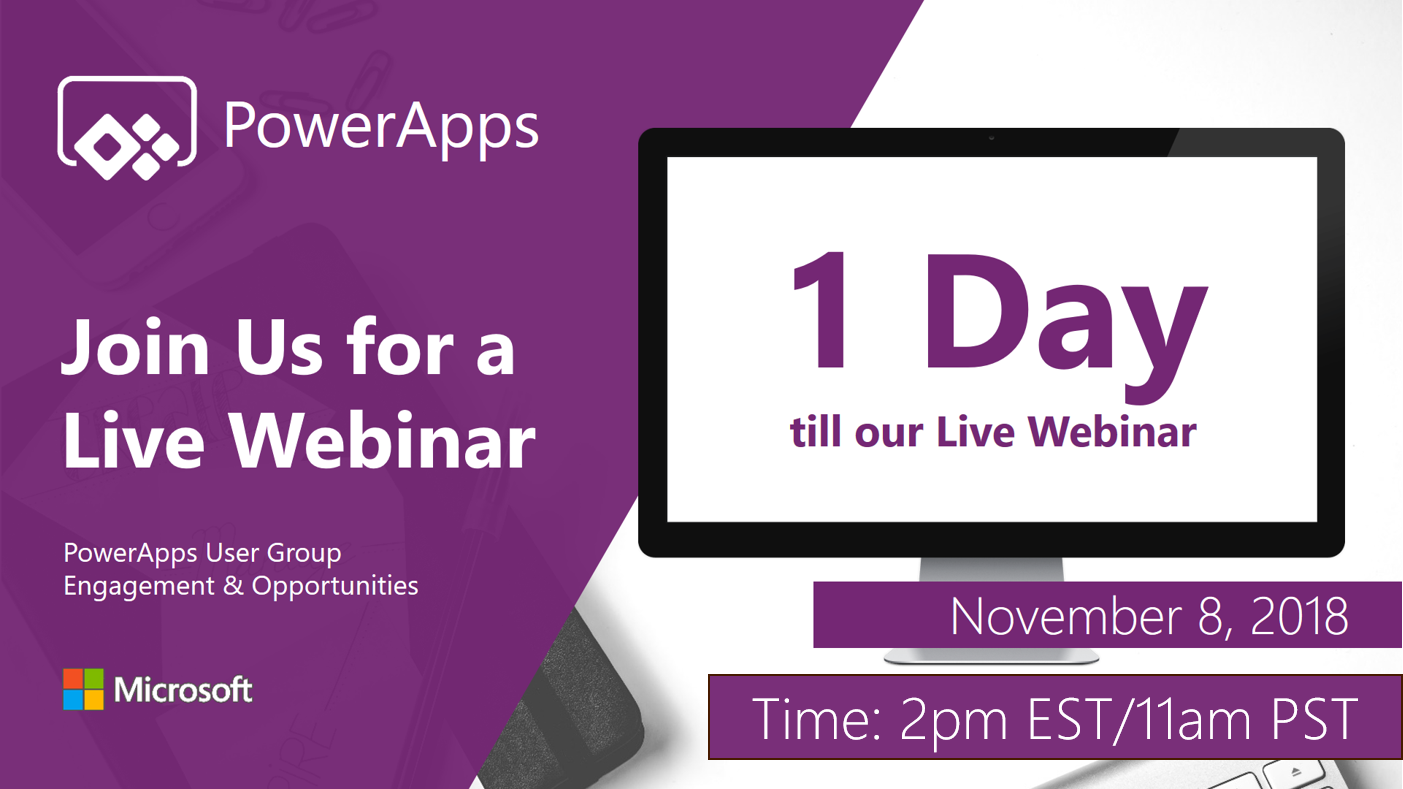 LIVE POWERAPPS WEBINAR TOMORROW: How to get involved & discover networking & learning ...