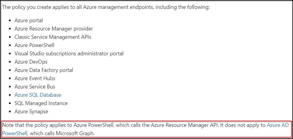 Block user access to Azure AD Powershell with Conditional Access | Microsoft Community Hub