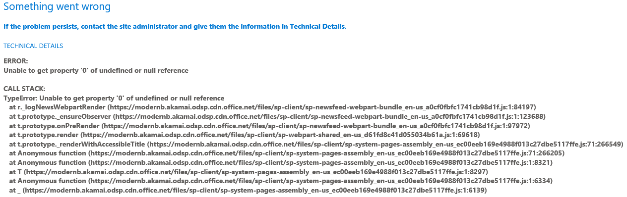 SharePoint Online News Page Errors in Internet Explorer | Microsoft ...
