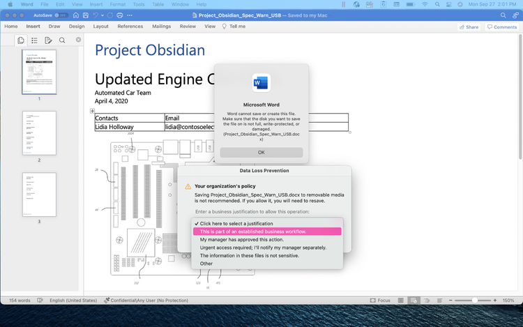 Microsoft DLP for macOS