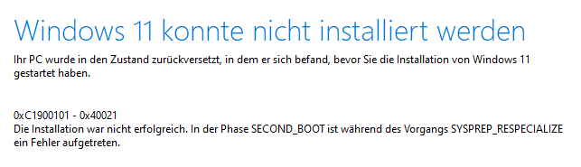 INVALID_DATA_ACCESS_TRAP BSOD at 75% upgrading Windows 10 to 11, Error ...