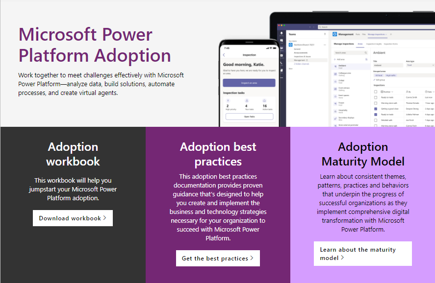 Power Platform adoption content now available on adoption.microsoft.com