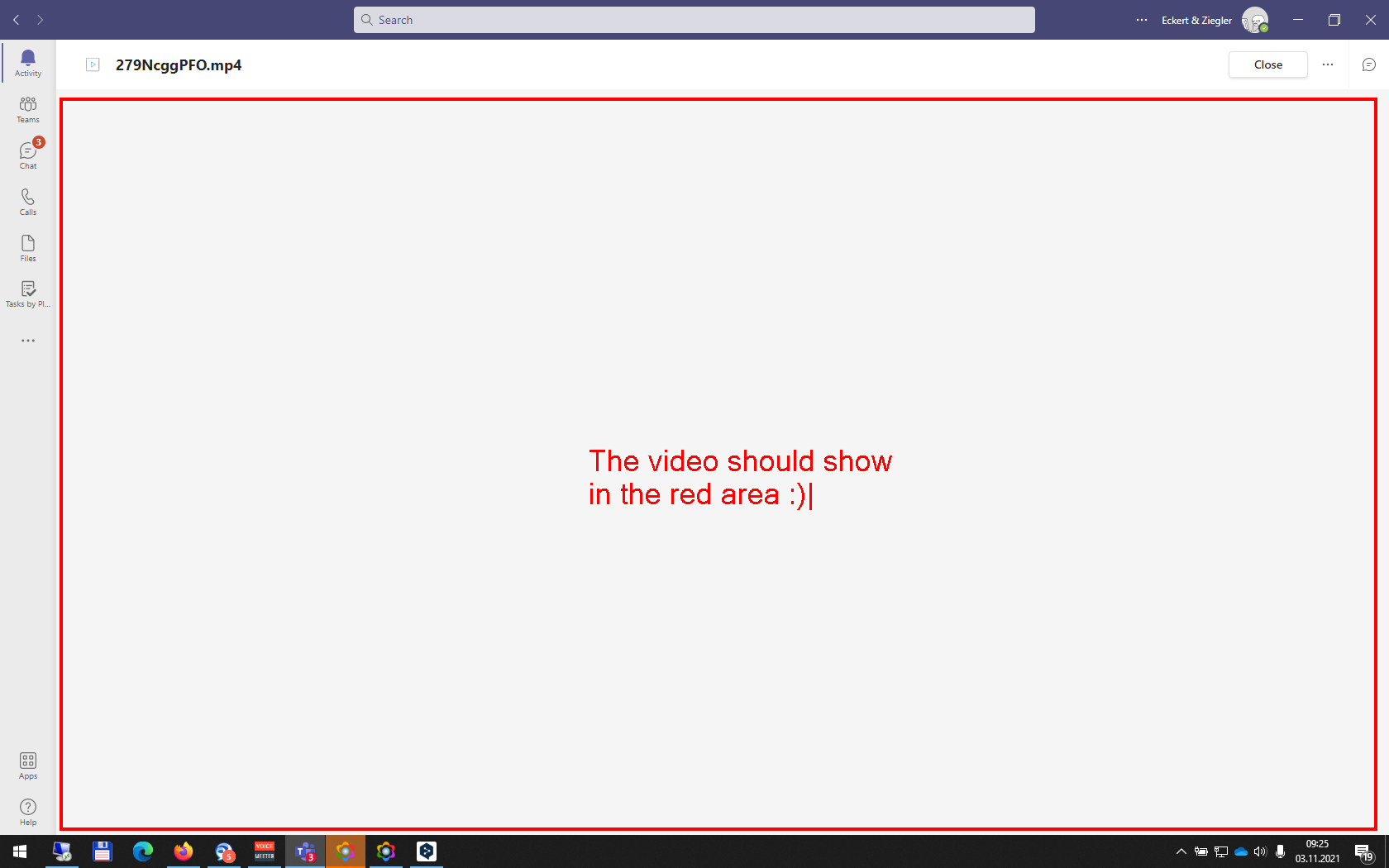 Video not playing inside desktop app anymore! However no problems on another computer ...