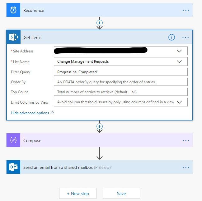 MS Flow - Get items from SharePoint list | Microsoft Community Hub
