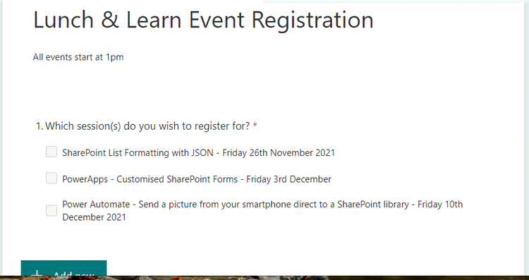 Creating an Calendar event from a form submission | Microsoft Community Hub