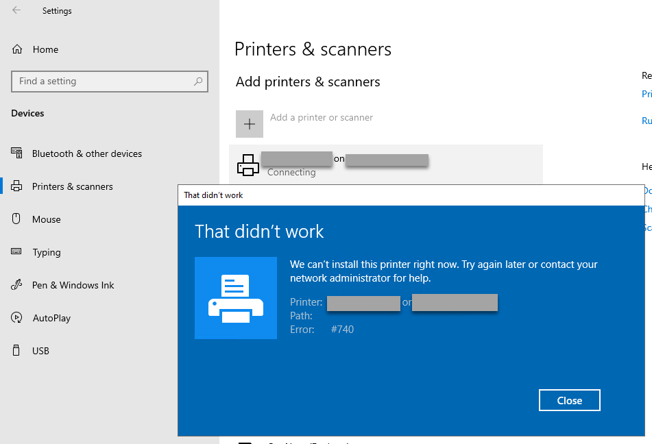 Can´t Add Network Printers through the Settings | Microsoft Community Hub