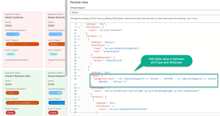 Configure conditional formatting for SharePoint list gallery view | Microsoft Community Hub