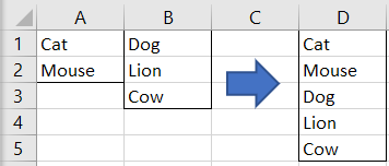 Stack two columns to one with out VBA | Microsoft Community Hub