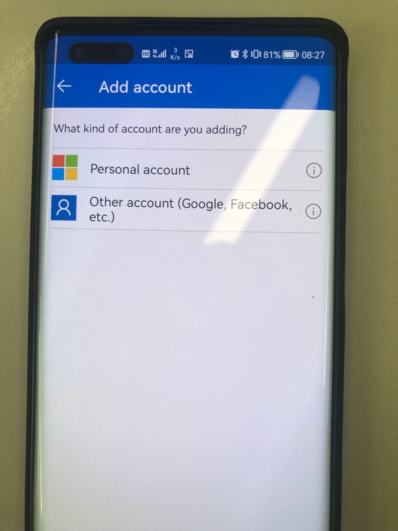"Work or School account" option missing in chinese Android ...