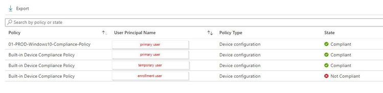 Built-in Device Compliance Policy - is active - Not Compliant ...