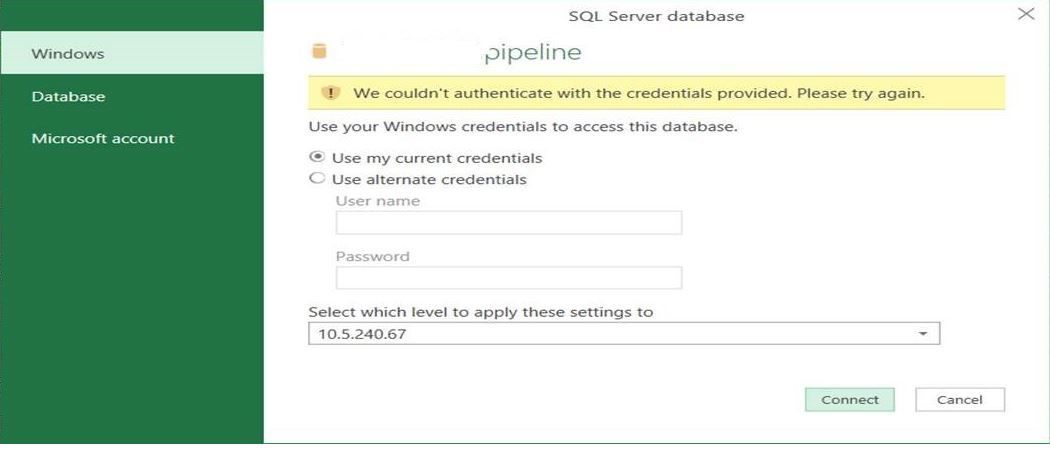 SQL login screen | Microsoft Community Hub