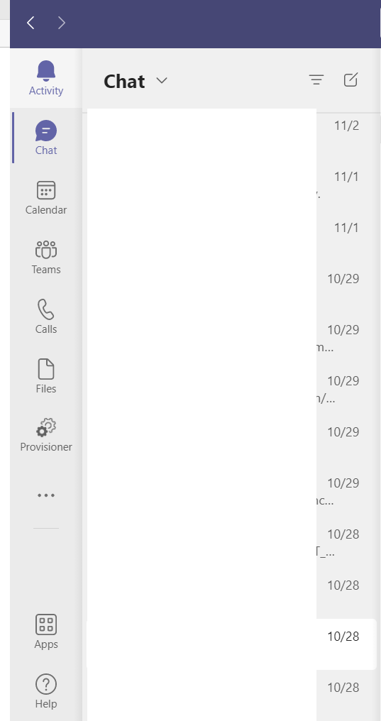 chat list function | Microsoft Community Hub