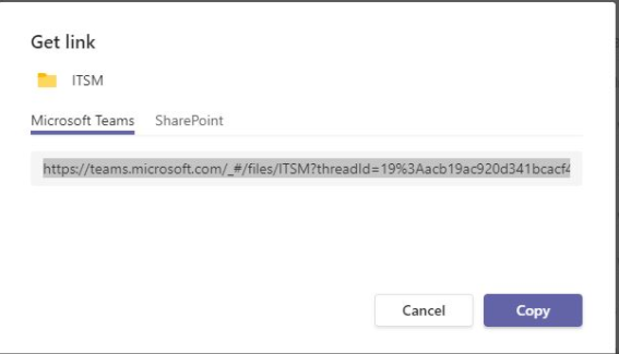 MS Teams copy link for files doesn't provide Teams link, only give ...