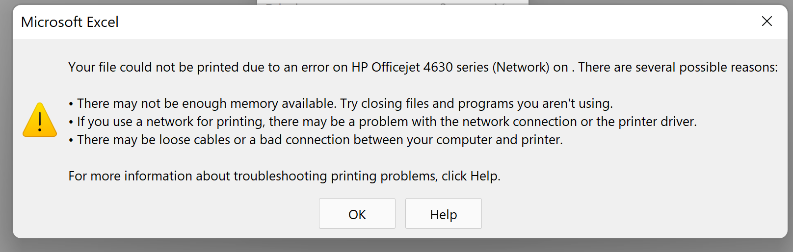 Wierd Print error with Excel | Microsoft Community Hub