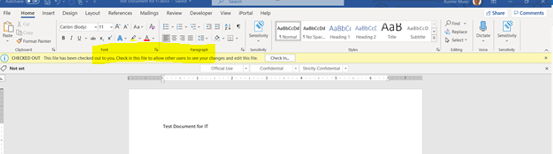 Document checked out automatically | Microsoft Community Hub