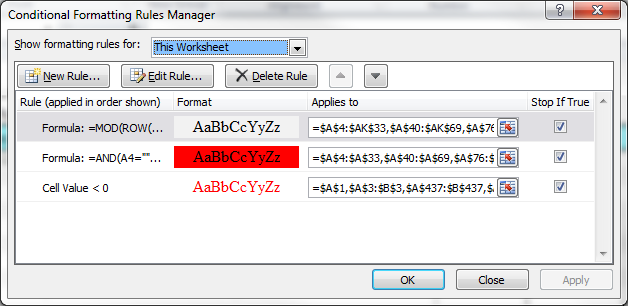 Conditional Formatting changing rules | Microsoft Community Hub