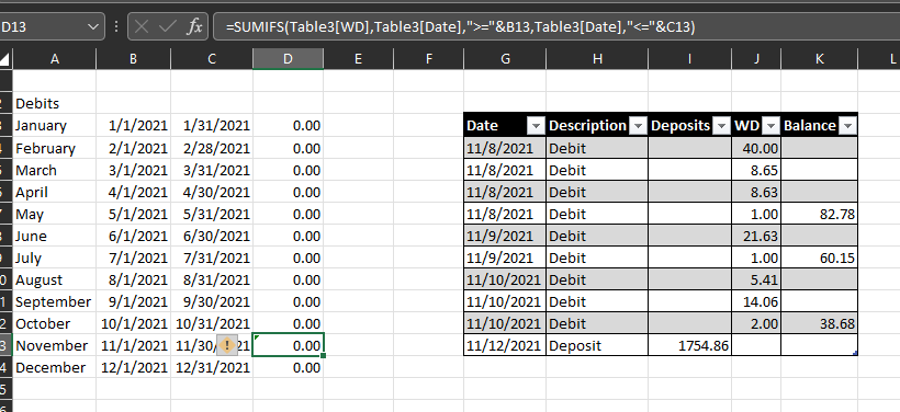 SUMIFS function not working with date range | Microsoft Community Hub