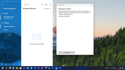 mail Error code: 0x80070001 | Microsoft Community Hub