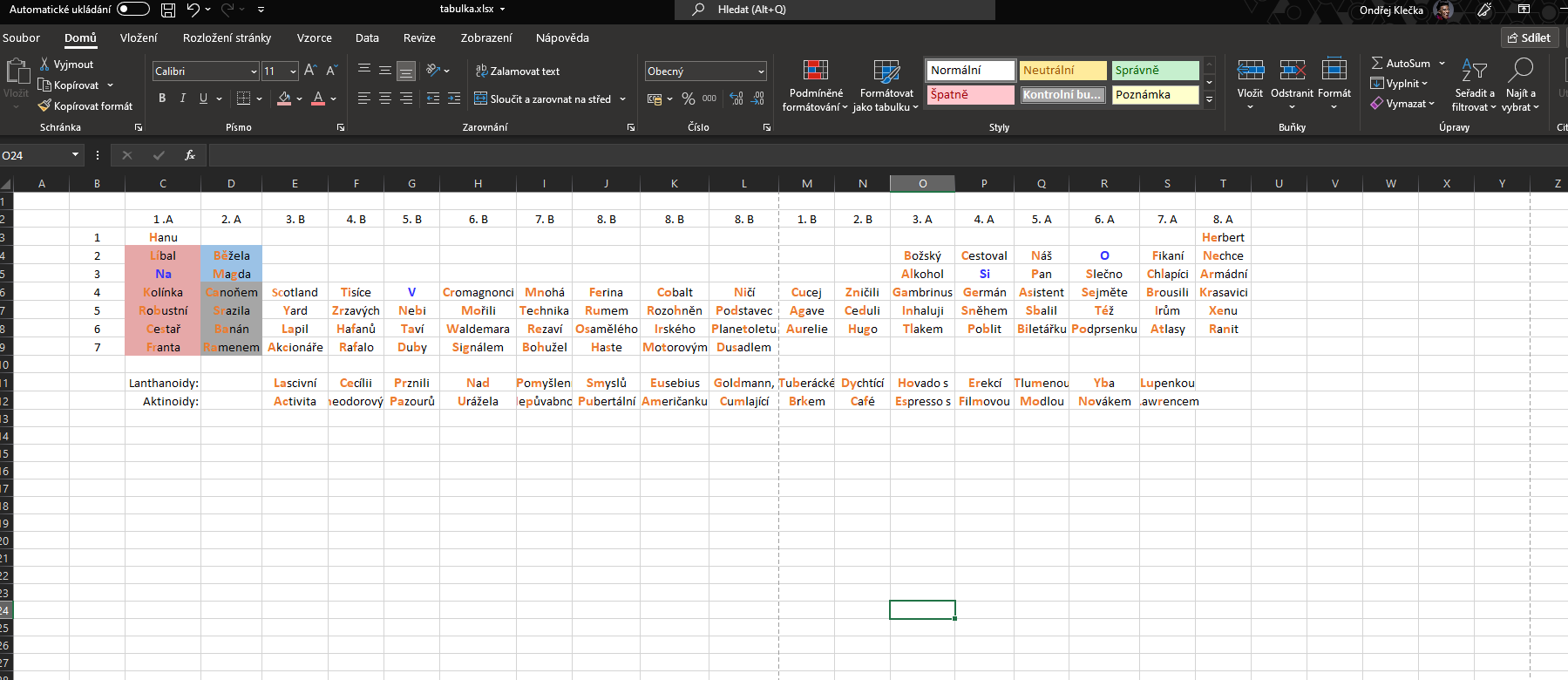 Changing colours of certain letters in all words | Microsoft Community Hub