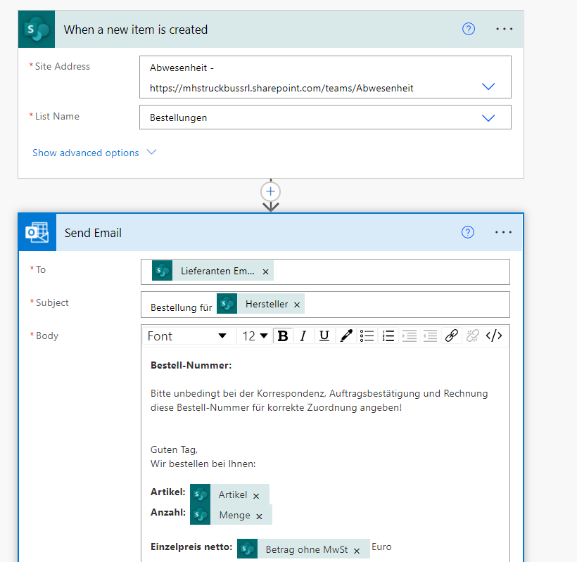 Manually Send an Email when List Item is created | Microsoft Community Hub